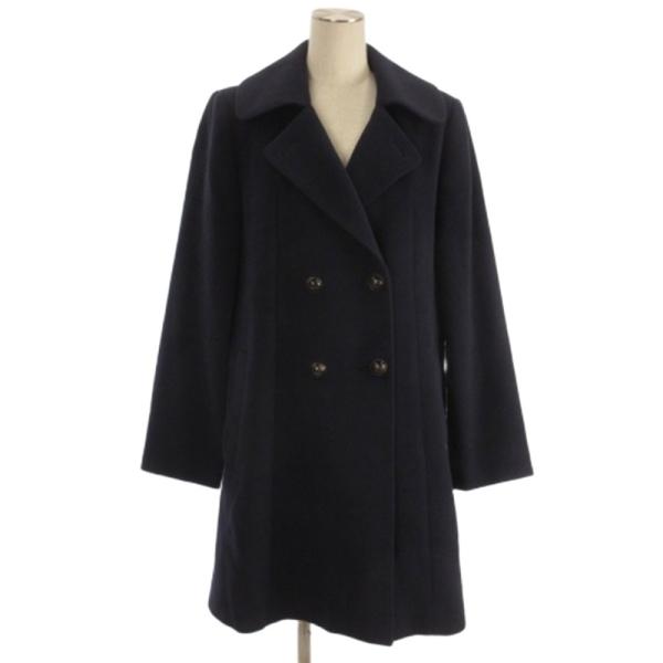 レリアン Leilian COLOMBO チェスターコート アンゴラミックス ネイビー 11 ■TC レディース【ブランド】レリアン Leilian【表記サイズ】11【実寸サイズ】肩幅：39cm　身幅：49cm　袖丈：60cm　着丈：85c...