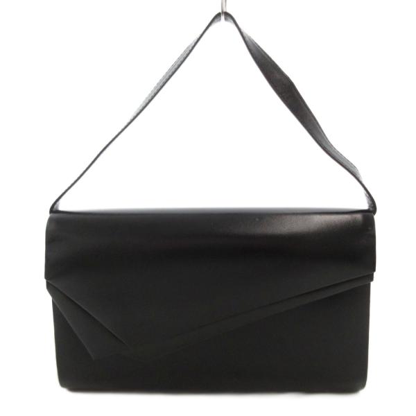 ANOMA ハンドバッグ ショルダーチェーン 肩掛け レザー 黒 ブラック /FF ■GY99 レディース【実寸サイズ】持ち手の長さ：36cm　ヨコ：23cm　タテ：15cm　マチ：5cm　　【素材】レザー【色】黒 ブラック 【状態】・背面...