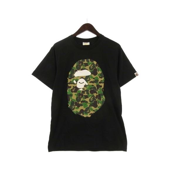 アベイシングエイプ A BATHING APE Tシャツ 半袖 カモフラ プリント ブラック M 260126E ■GY35 メンズ【ブランド】アベイシングエイプ A BATHING APE【表記サイズ】M【実寸サイズ】肩幅：43cm　身幅...