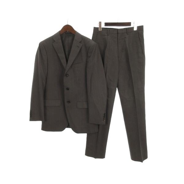 Marriot Galles ストライプ スーツ セットアップ ジャケット パンツ グレー 260202E ■GY99 メンズ【表記サイズ】Y6【実寸サイズ】ジャケット 肩幅：45cm　ジャケット 身幅：51cm　ジャケット 袖丈：62cm...