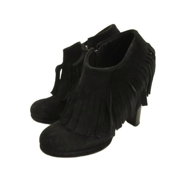 ヴィッチーニ VICINI TAPEET フリンジ ショート ブーツ 38 ブラック 260205E ■TC レディース【ブランド】ヴィッチーニ VICINI【表記サイズ】38(参考サイズ約25cm)【実寸サイズ】ヒールの高さ：11cm　最...