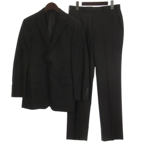 バーバリーブラックレーベル BURBERRY BLACK LABEL スーツ セットアップ テーラード ジャケット シングル パンツ スラックス ブラック 38R メンズ【ブランド】バーバリーブラックレーベル BURBERRY BLACK ...