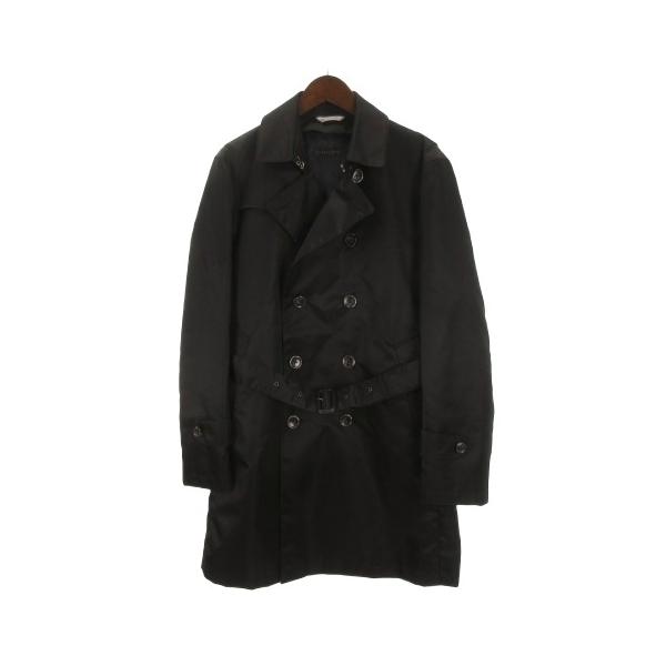 ヒルトン HILTON LIMONTA トレンチコート ライナー付 ブラック L 260209E メンズ【ブランド】ヒルトン HILTON【表記サイズ】L【実寸サイズ】肩幅：47cm　身幅：56cm　着丈：86cm　袖丈：64cm　　【素材...