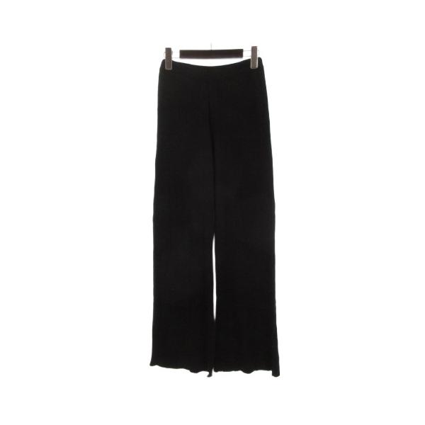 エリザベス ストレイ ペダーセン ELISABETH STRAY PEDERSEN ウール ニット パンツ ブラック S 260212E ■TC レディース【表記サイズ】S【実寸サイズ】ウエスト：58-100cm　もも幅：28cm　裾幅：2...