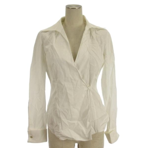 ナラカミーチェ NARA CAMICIE シャツ 長袖 ホワイト 1 ■FF レディース【ブランド】ナラカミーチェ NARA CAMICIE【表記サイズ】1【実寸サイズ】肩幅：38cm　身幅：47cm　袖丈：57cm　着丈：59cm　　【素...