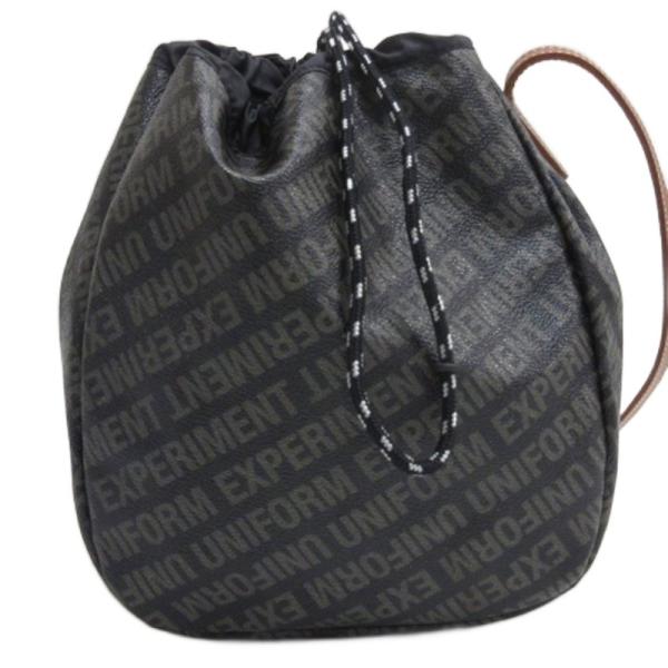 ユニフォームエクスペリメント uniform experiment × ソフネット SOPHNET. 巾着 ショルダーバッグ 総柄 ブラック メンズ【ブランド】ユニフォームエクスペリメント uniform experiment【実寸サイズ】...