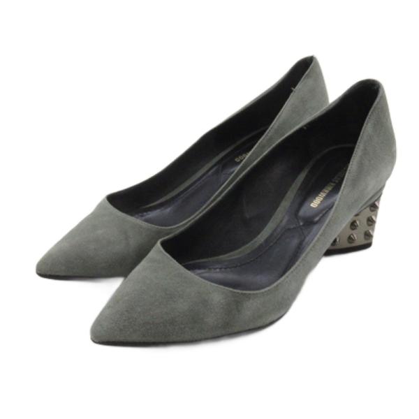 NICHOLAS KIRKWOOD パンプス スタッズ グレー 36 レディース【表記サイズ】36【実寸サイズ】ヒールの高さ：4cm　最大幅：7.5cm　　【色】グレー【状態】・両サイド擦れあり　その他に目立ったダメージはなく、問題なくご使...