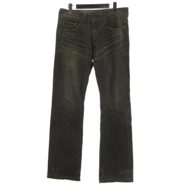 メンズティノラス MEN'S TENORAS デニム パンツ グレー M ■GY12 メンズ【表記サイズ】M【実寸サイズ】ウエスト：84cm　もも幅：29.5cm　裾幅：21.5cm　股上：23cm　股下：84cm　　【素材】綿【色】グレー...