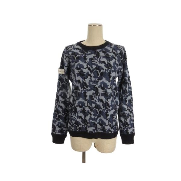 ブリーフィング BRIEFING カモフラ ニット セーター 長袖 ウール M ネイビー系 ゴルフウエア レディース【ブランド】ブリーフィング BRIEFING【表記サイズ】M【実寸サイズ】肩幅：38cm　身幅：47cm　袖丈：57cm　着...
