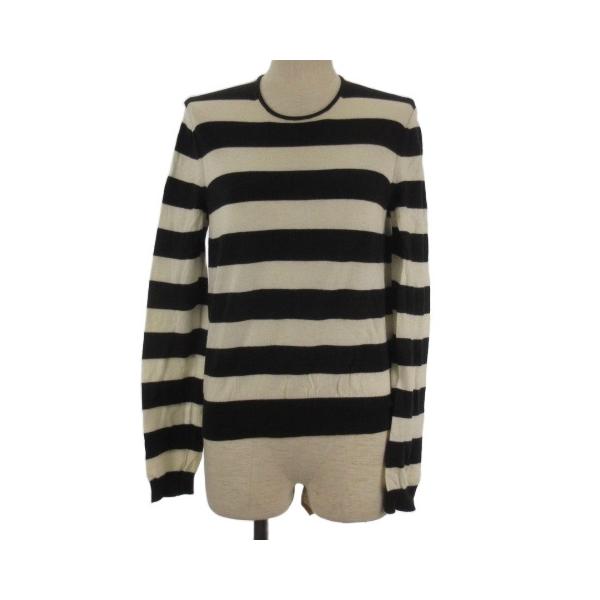 ドゥロワー Drawer ボーダー ニット セーター ホワイト ブラック  2 ■GY12 レディース【ブランド】ドゥロワー Drawer【表記サイズ】2【実寸サイズ】肩幅：38cm　身幅：38cm　着丈：50cm　袖丈：64cm　　【素材...