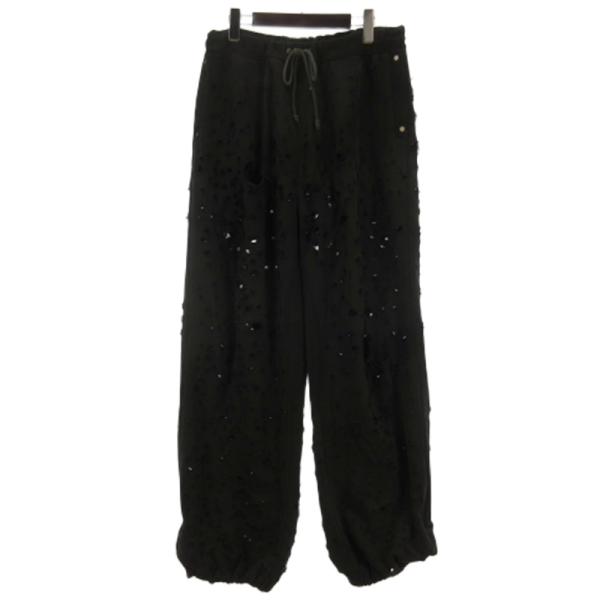 FAF Dameged Baggy Sweat Pants ダメージ スウェット バギー パンツ ブラック 1 メンズ【表記サイズ】1【実寸サイズ】ウエスト：82cm　もも幅：35cm　裾幅：23cm　股上：35cm　股下：75cm　　【素...