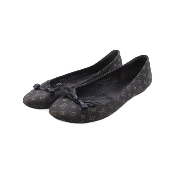 ルイヴィトン LOUIS VUITTON モノグラム フラット パンプス バレエシューズ ブラウン 36.5 M ■GY62 レディース【ブランド】ルイヴィトン LOUIS VUITTON【表記サイズ】36.5 M 23.5cm相当【実寸サ...