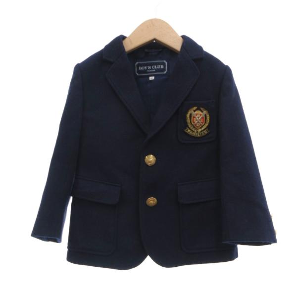ファミリア Familiar BOY'S CLUB テーラードジャケット ブレザー エンブレムワッペン 男の子 105 紺 ネイビー /UO ■GY74 キッズ【ブランド】ファミリア Familiar【表記サイズ】105【実寸サイズ】肩幅：...