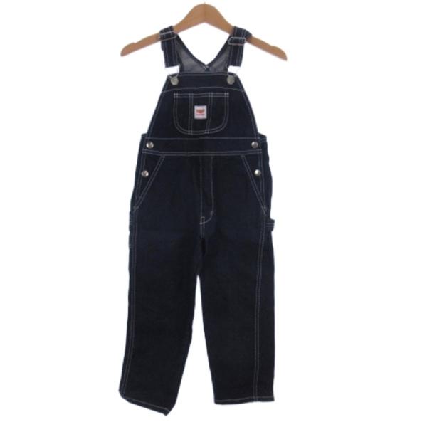 ビッグジョン Big John デニム オーバーオール インディゴ 100 キッズ【ブランド】ビッグジョン Big John【表記サイズ】100【実寸サイズ】腰から胸当て：19.5cm　ウエスト：62cm　股上：21cm　もも幅：19cm　...