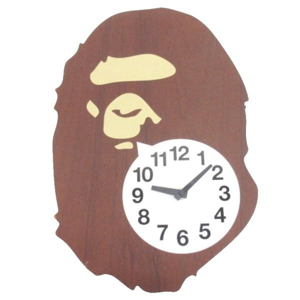 アベイシングエイプ A BATHING APE × case study shop BAPE WALL CLOCK MODERNICA WOOD NIGO 掛け時計 ウッド ブラウン その他【ブランド】アベイシングエイプ A BATHING...