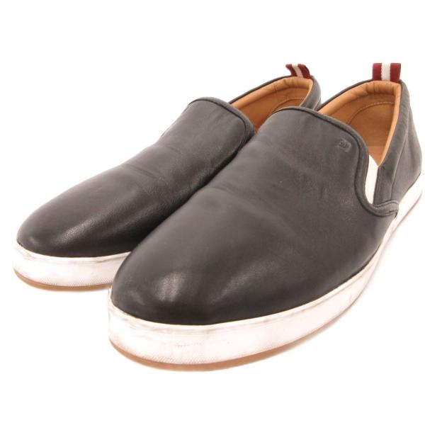 バリー BALLY LAMB PLAIN スニーカー シューズ スリッポン レザー ロゴ 8.5 黒 ブラック /JS ■GY74 メンズ【ブランド】バリー BALLY【表記サイズ】8.5【実寸サイズ】最大幅：9cm　アウトソール：28cm...