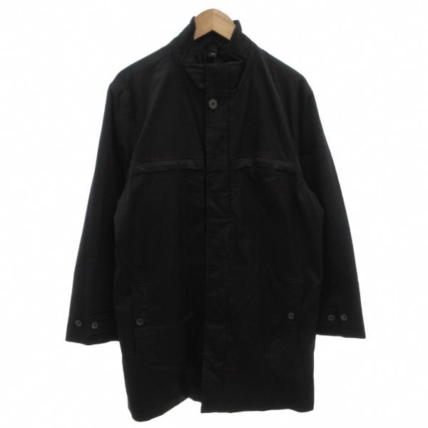 ランズエンド LANDS' END スタンドカラーコート ジップアップ スナップボタン ライナー 中綿 ひざ丈 L 黒 ブラック /FF ■GY74 メンズ【ブランド】ランズエンド LANDS' END【表記サイズ】L【実寸サイズ】肩幅：4...