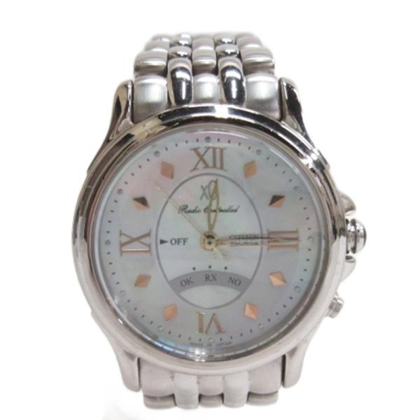 シチズン CITIZEN XC クロスシー エコドライブ 腕時計 電波ソーラー H330-T008658 シェル文字盤 レディース【ブランド】シチズン CITIZEN【実寸サイズ】バンド幅：1.4cm　腕周り：15cm　ケース・タテ：31m...