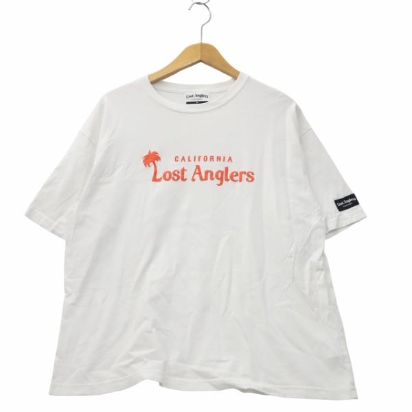 Lost Anglers ロストアングラーズ LA PALM TREE TEE LA パームツリー 半袖 プリント Tシャツ M WHITE ホワイト メンズ【表記サイズ】メンズ:M【実寸サイズ】肩幅：57cm　身幅：58.5cm　着丈：6...