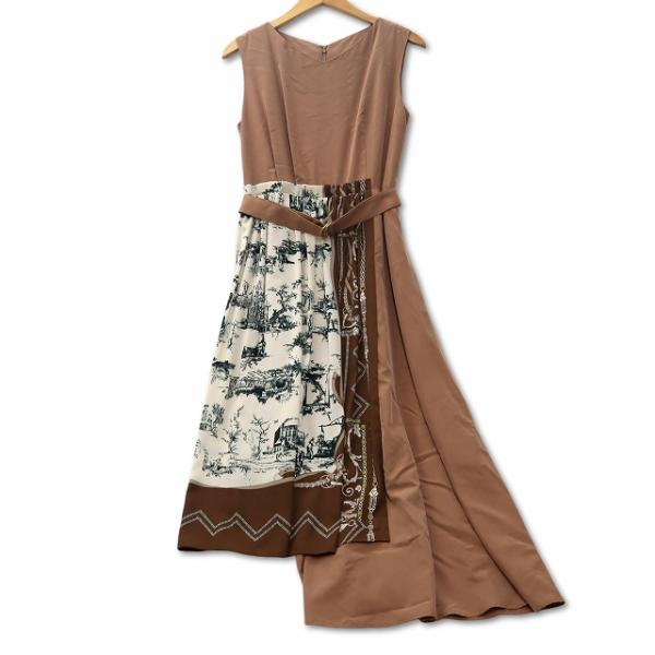 Titilate Valet Vネック ノースリーブ アシメ ワンピース 38 ベージュ レディース【表記サイズ】レディース　38【実寸サイズ】肩幅：36cm　身幅：45cm　着丈：101-115cm　袖丈：-cm　　【素材】表地　ポリエス...