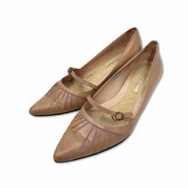 モザイクパーエーボンブ Mosaique par a-bomb レザー ストラップ パンプス 23 1/2 ベージュ レディース【ブランド】モザイクパーエーボンブ Mosaique par a-bomb【表記サイズ】レディース　23 1/2...