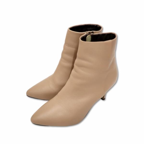 ナノユニバース nano universe LEINER レザー サイドジップ ショートブーツ 36（22.5cm相当） ベージュ レディース【ブランド】ナノユニバース nano universe【表記サイズ】レディース　36【実寸サイズ】...