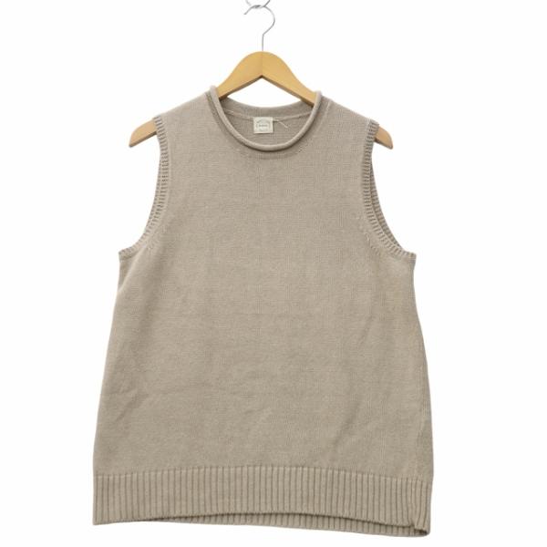 sala サラ クルーネック ノースリーブ ニット ベスト BIEGE ベージュ 1118-343-0309 メンズ【表記サイズ】メンズ:製品サイズ表記タグなし(実寸サイズをご参照ください。)【実寸サイズ】身幅：50cm　着丈：63cm　　...