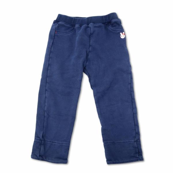 ミキハウス mikihouse コットン スウェット パンツ 100 ネイビー キッズ【ブランド】ミキハウス mikihouse【表記サイズ】キッズ　100【実寸サイズ】ウエスト：42（最大61cm程度）cm　もも幅：17cm　裾幅：12c...