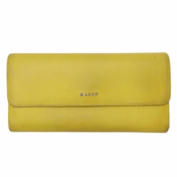 バリー BALLY BINNEY フラップ式 牛革 ロングウォレット 長財布 YELLOW イエロー レディース【ブランド】バリー BALLY【表記サイズ】サイズ:ONE SIZE【実寸サイズ】ヨコ：19.6cm　タテ：9.5cm　マチ：2...