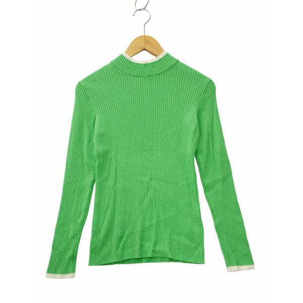 クリシェ Cliche ハイネック プルオーバー リブ ニット セーター 02 GREEN(グリーン) 春秋 レディース【ブランド】クリシェ Cliche【表記サイズ】レディース:02【実寸サイズ】肩幅:約28cm　身幅:約30.5cm　袖...