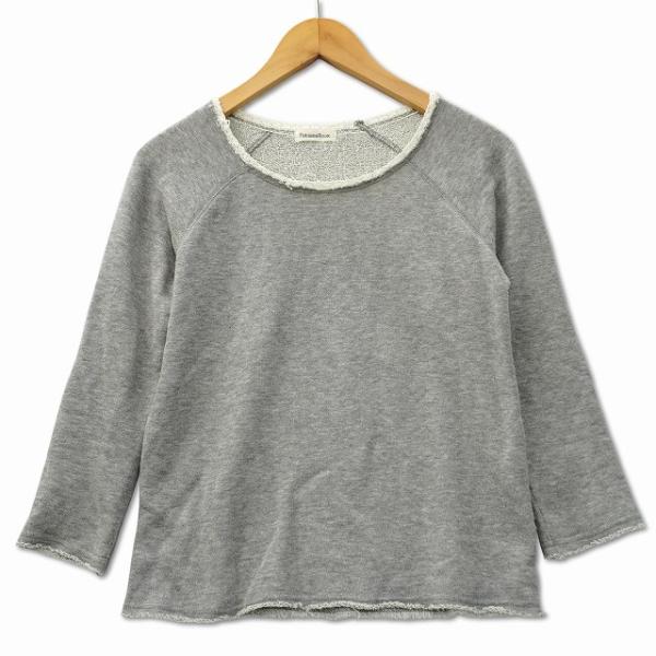 Fabiane Roux コットン 薄手 スウェット カットソー グレー レディース【表記サイズ】表記なし実寸サイズを参考にしてください【実寸サイズ】肩幅：−ラグランスリーブcm　身幅：41.5cm　着丈：48cm　袖丈：34（脇下採寸）c...