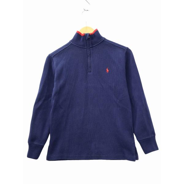 ポロ バイ ラルフローレン Polo by Ralph Lauren ポニー刺繍 ハーフジップ プルオーバー ニット セーター 140(140/68) NAVY(ネイビー) 春秋冬 キッズ【ブランド】ポロ バイ ラルフローレン Polo b...