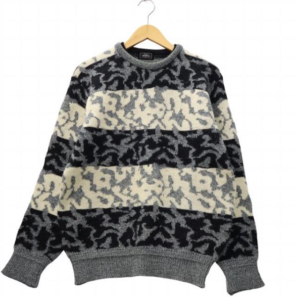 STUN JOX スタンジョックス クルーネック 長袖 ハイゲージ ニット セーター M GRAY グレー メンズ【表記サイズ】メンズ:M【実寸サイズ】肩幅：47cm　身幅：54cm　着丈：65cm　袖丈：62.5cm　　【素材】ウール10...