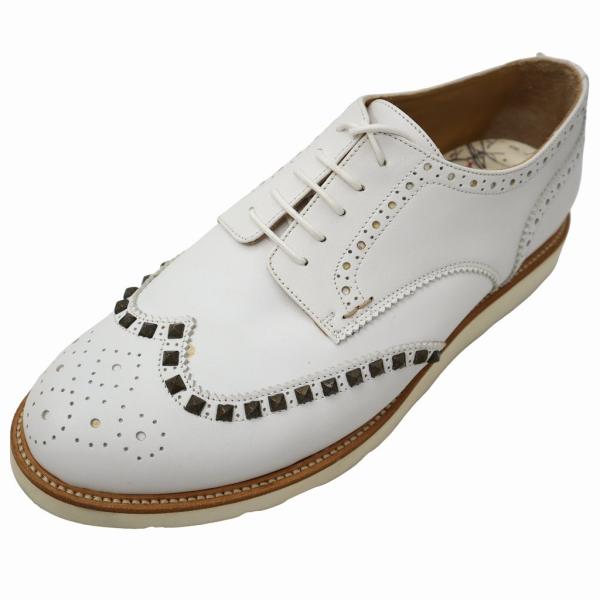 the willa スタッズ ウィングチップ ダービーシューズ 28.5cm-29.5cm(相当) WHITE(ホワイト) メンズ【表記サイズ】メンズ:28.5cm-29.5cm※サイズ記載がないため恐らくですが、28.5cm-29.5cm...