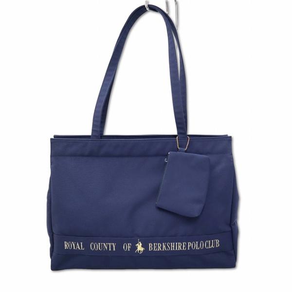 ROYAL COUNTY OF BERKSHIRE POLO CLUB ファスナーポーチ付き トートバッグ ネイビー レディース【表記サイズ】表記なし【実寸サイズ】持ち手の長さ：61cm　ヨコ：37cm　タテ：26cm　マチ：14cm　ショ...