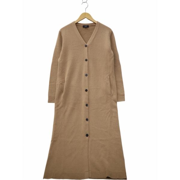 Theory 2023AW Lana Cash Full Lngth Cadi ロング Vネック ニット ワンピース S CAMEL キャメル 01-3303712-340-902 レディース【ブランド】セオリー Theory【表記サイズ】...