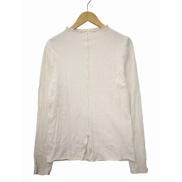 hwyl ヒュイル コットン ボトルネック フリル 薄手 プルオーバー カットソー 02(M) OFFWHITE(オフホワイト) 春秋 レディース【表記サイズ】レディース:02(M)【実寸サイズ】肩幅:約37cm　身幅:約42cm　袖丈:約...