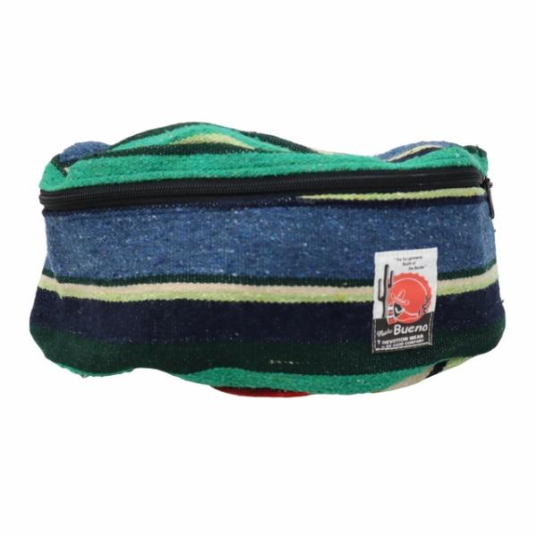 Mucho Bueno ムーチョブエノ ボーダー コットン ウエストバッグ マルチカラー メンズ【表記サイズ】サイズ:ONE SIZE【実寸サイズ】持ち手の長さ：-cm　ヨコ：53.5cm　タテ：23cm　マチ：11.5cm　ショルダーの長...