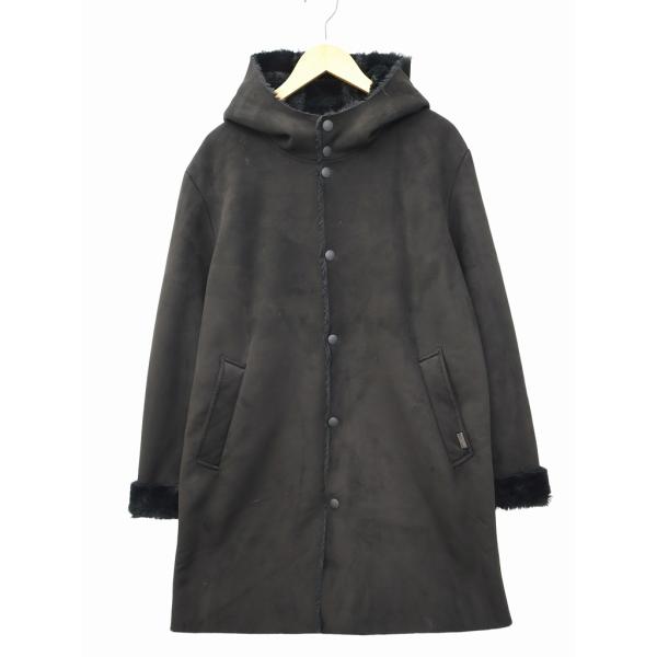 ダニエレアレッサンドリー二 DANIELE ALESSANDRINI CINQUANTA  フーディー スエード 裏ファー コート BLACK(ブラック) 秋冬 【ブランド】ダニエレアレッサンドリー二 DANIELE ALESSANDRIN...