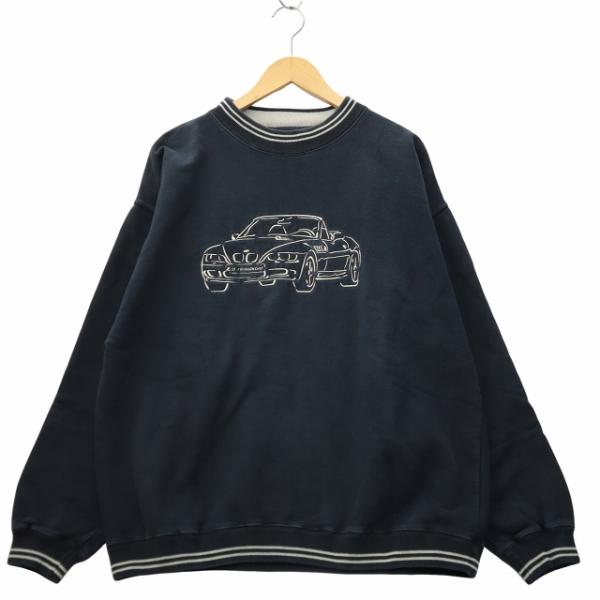 GEAR for sports ギア フォー スポーツ 刺繍 クルーネック 長袖 裏起毛 スウェット トレーナー L NAVY ネイビー メンズ【表記サイズ】メンズ:L【実寸サイズ】肩幅：64.5cm　身幅：66cm　着丈：68.5cm　袖...