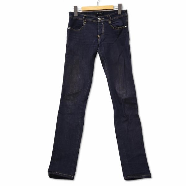 DENNY ROSE デニーローズ ストレッチ スタッズ付き デニム パンツ XS インディゴ レディース【表記サイズ】レディース　XS【実寸サイズ】ウエスト：72cm　もも幅：23cm　裾幅：13cm　股上：20cm　股下：78.5cm　...