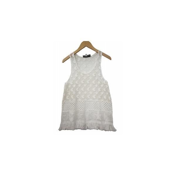 to be adored トゥー・ビー・アドーアード Ｕネック レース チュニック ベスト S WHITE(ホワイト) レディース【表記サイズ】レディース:S【実寸サイズ】身幅：41cm　着丈：60.5cm　　【素材】コットン100%【色】...