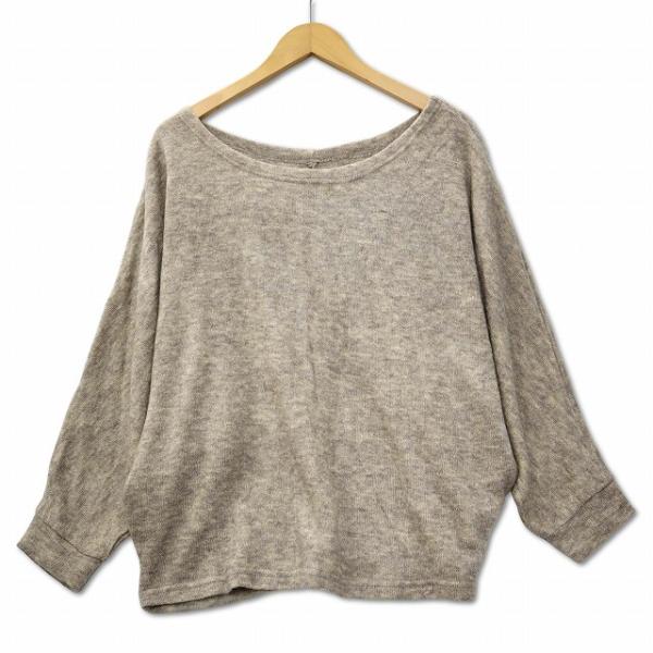 Haney Drop ミックスニット ドルマン ニット セーター M ベージュ レディース【表記サイズ】レディース　M【実寸サイズ】着丈：51cm　ゆき丈：65cm　裾幅：49cm　　【素材】アクリル83％ ポリエステル17％【色】BEIG...