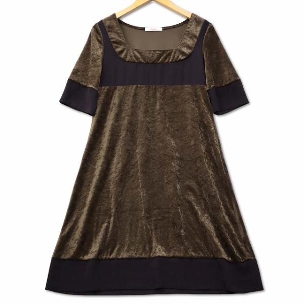 スティミュラス STIMULUS シフォン 切り替え プルオーバー ワンピース M ブラウン レディース【ブランド】スティミュラス STIMULUS【表記サイズ】レディース　M【実寸サイズ】肩幅：37cm　身幅：43cm　着丈：83.5cm...