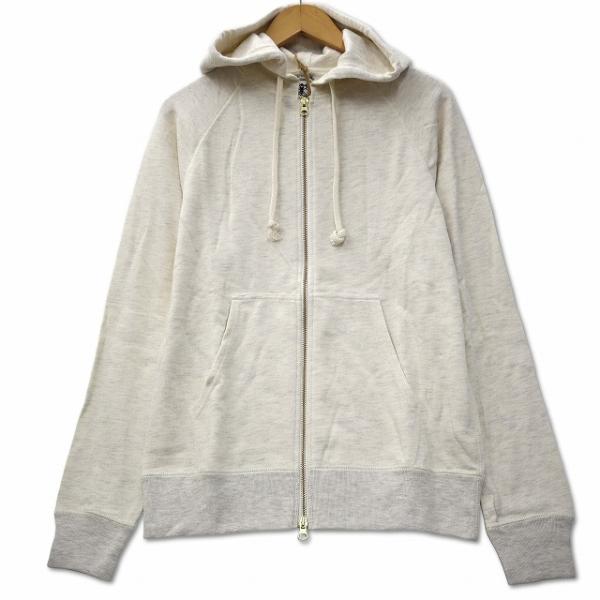 未使用品 ANCRE MARQUE コットン 薄手 スウェット フルジップ パーカー 38 ベージュ レディース【表記サイズ】レディース　38【実寸サイズ】肩幅：−ラグランスリーブcm　身幅：47cm　着丈：61cm　袖丈：53（脇下採寸）...