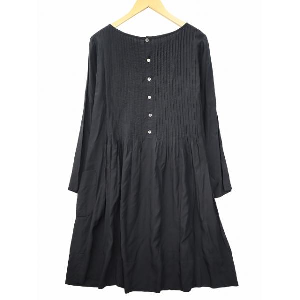 Nouvelles du paradis ヌーベルドゥパラディ ボートネック 長袖 膝丈 ワンピース 38(M) BLACK(ブラック) 春秋 レディース【表記サイズ】レディース:38(M)【実寸サイズ】肩幅：39.5cm　身幅：49cm　...