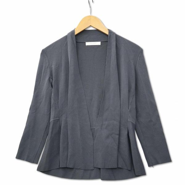 ドゥクラッセ DoCLASSE フレア ペプラム カーディガン トッパー 羽織 グレー S レディース【ブランド】ドゥクラッセ DoCLASSE【表記サイズ】レディース/S【実寸サイズ】肩幅：34cm　身幅：44cm　着丈：53.5cm　袖...