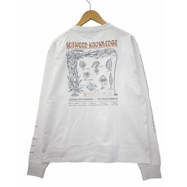 未使用品 2025FW ROARK REVIVAL ロアーク リバイバ SEAWEED L/S TEE プリント ロンT M WHITE(ホワイト) 春秋 メンズ レディース【表記サイズ】ユニセックス:M【実寸サイズ】肩幅：51cm　身幅：...
