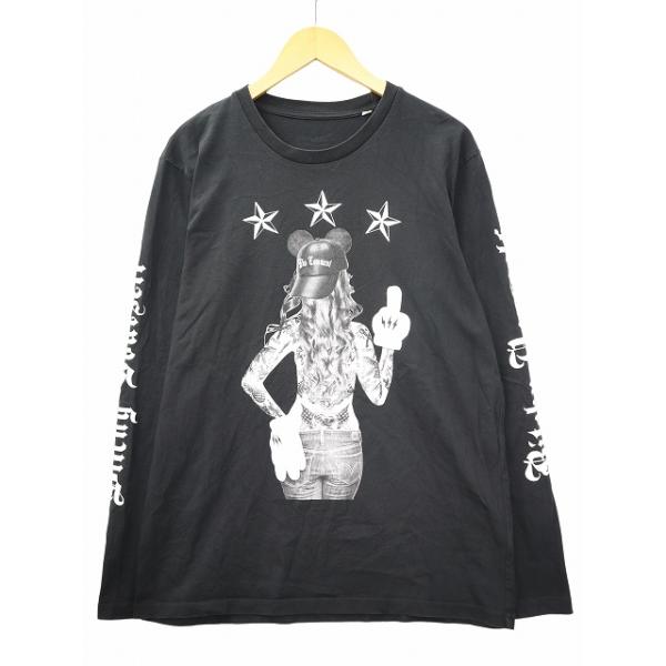 NO COMMENT PARIS ノーコメントパリ クルーネック プリント ロンT Tシャツ M BLACK(ブラック) 春秋 メンズ【表記サイズ】EU:MUS:S【実寸サイズ】肩幅：47cm　身幅：52cm　着丈：68cm　袖丈：62cm...