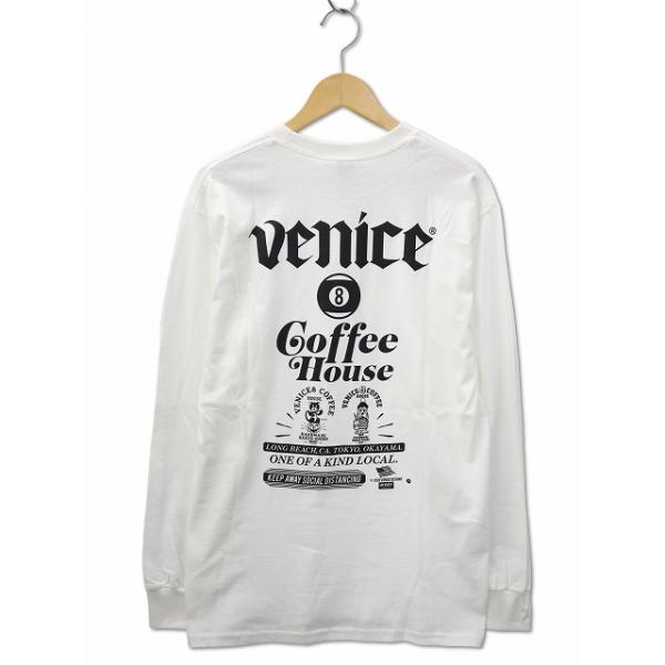VENICE 8 COFFEE HOUSE ヴェニスエイトコーヒーハウス Souvenir L/S Tee クルーネック プリント 長袖 Tシャツ ロンT M WHITE(ホワイト)【表記サイズ】メンズ:M【実寸サイズ】肩幅　約48.5cm...
